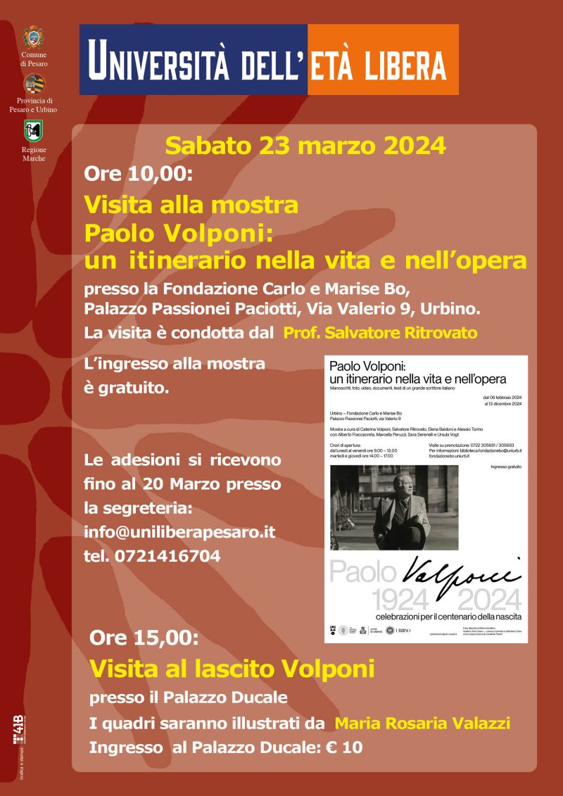 Paolo Volponi in mostra | Università dell'età libera